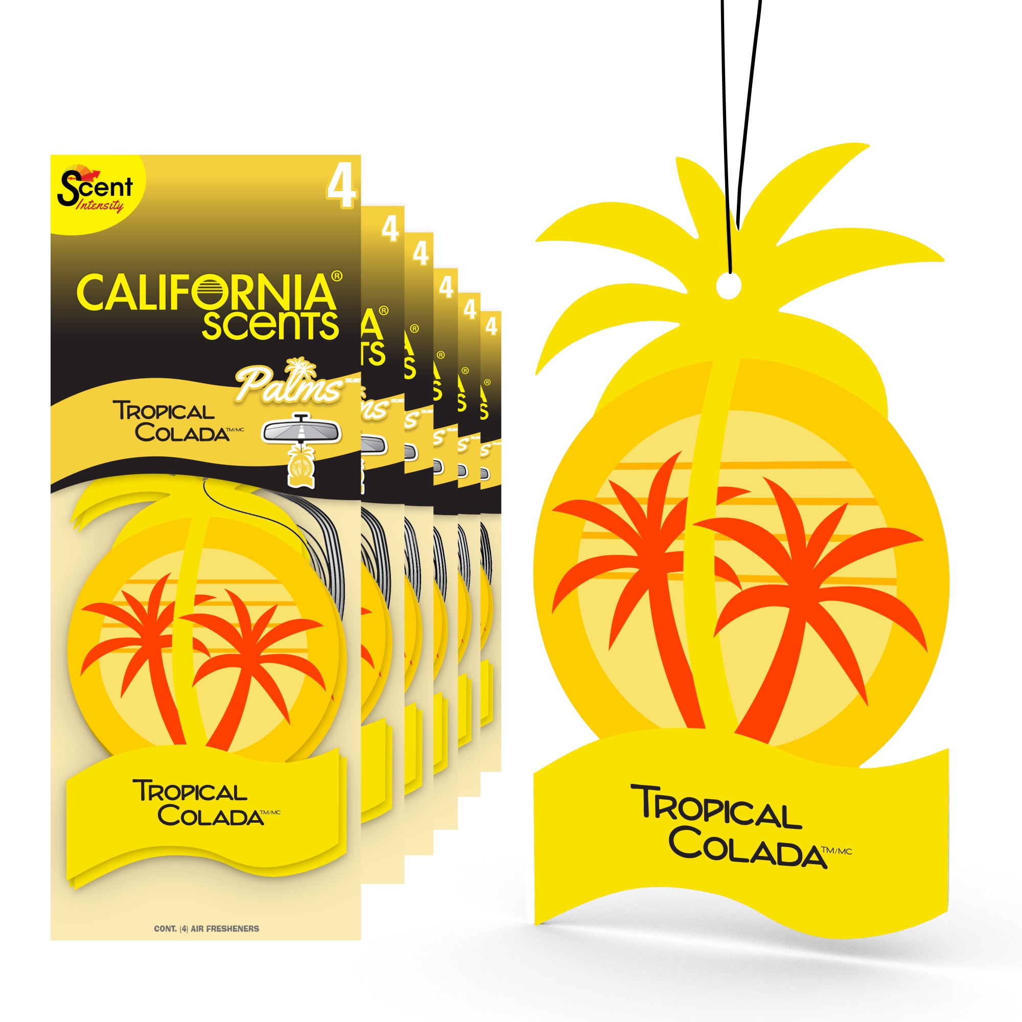 California Scents Palms Paper Tropical Colada Air Freshener - Walmart.com