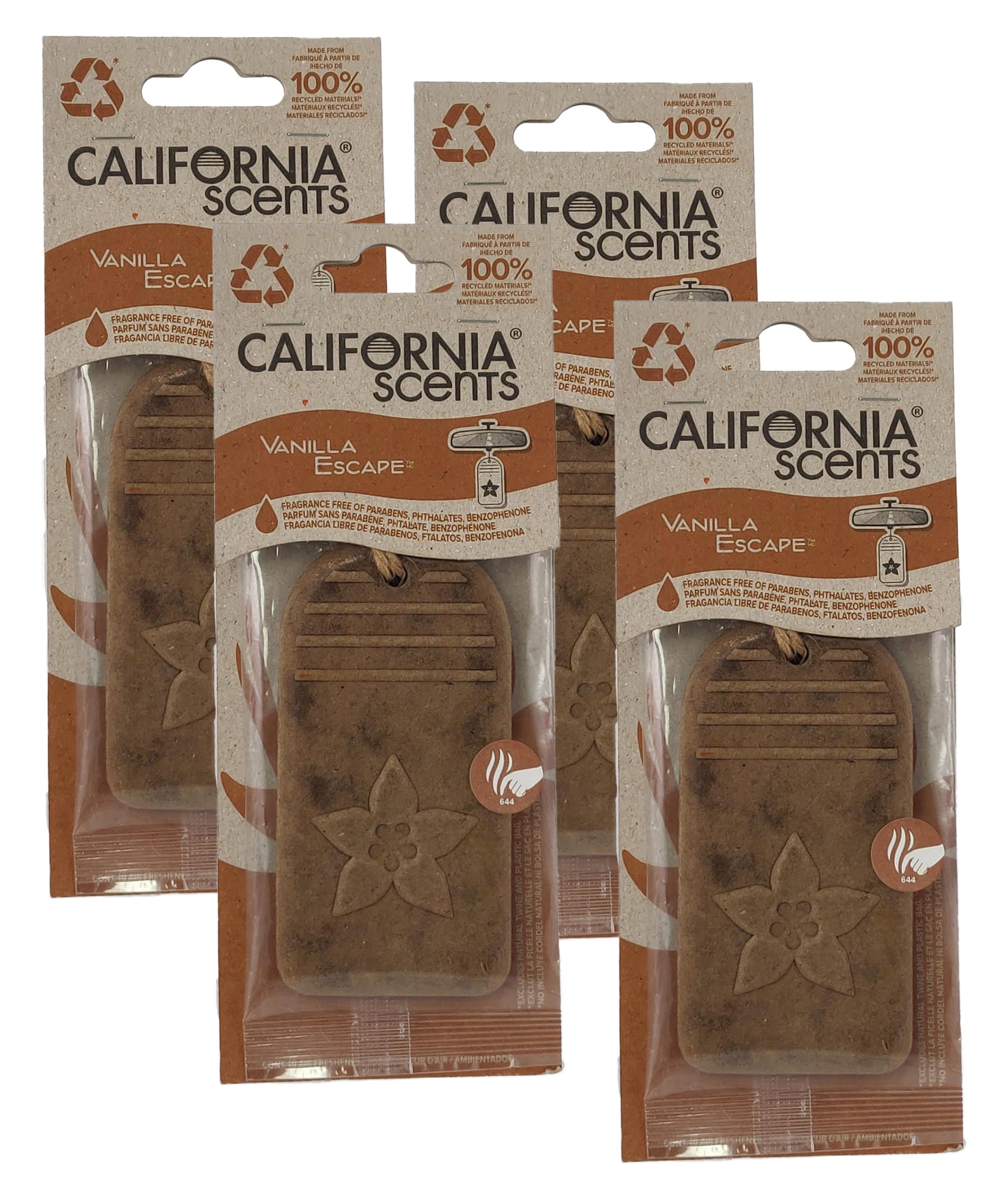 California Scents Vanilla Escape Hanging 3D Paper: Natural ...