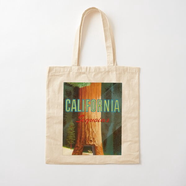 California Sequoias Ancient Trees Travel Advert Cotton Tote Bag Canvas ...