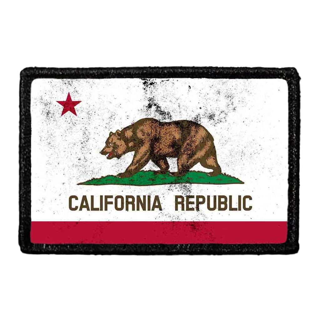 California State Flag - Color - Distressed Morale Patch - Removable ...