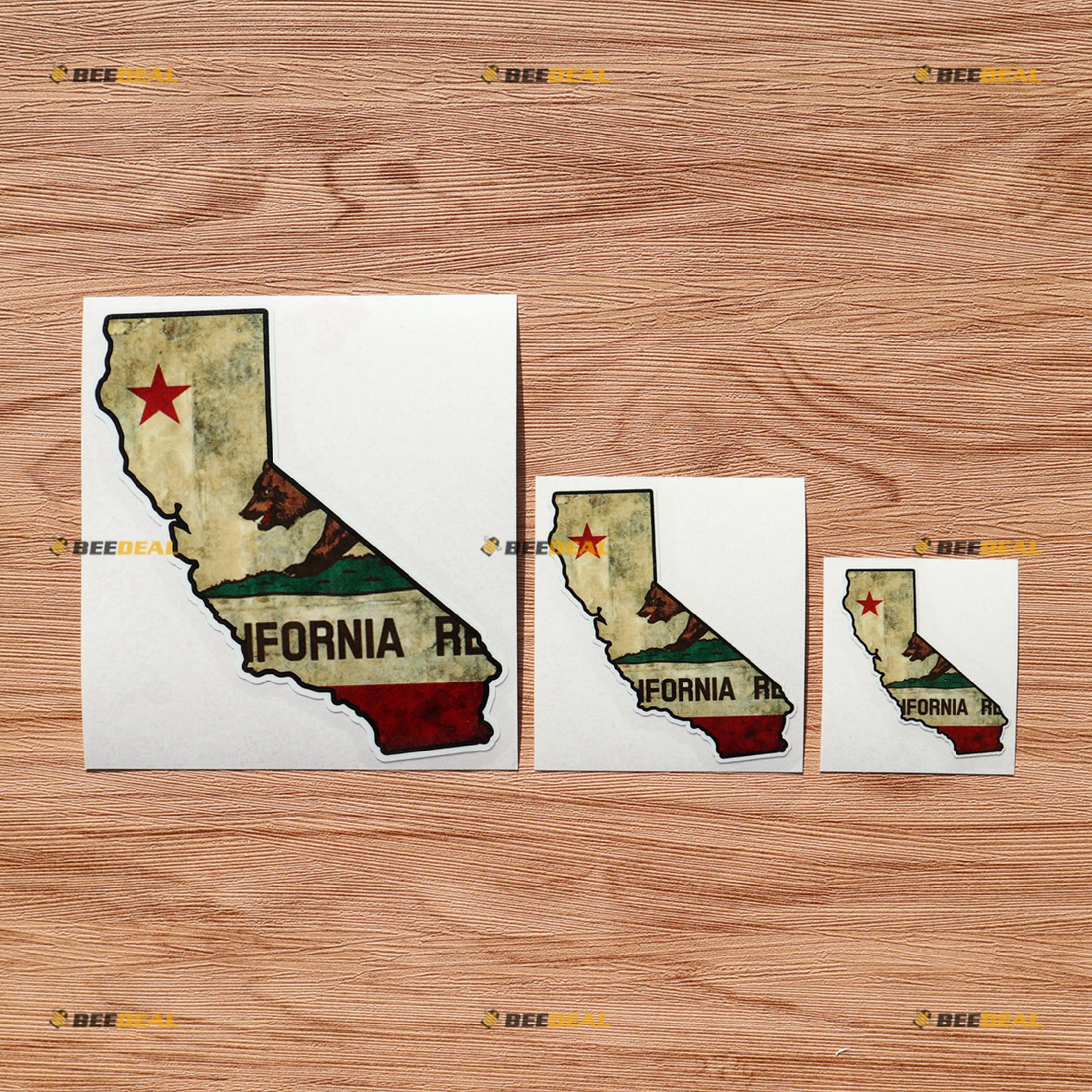 California State Flag Outline Map Cali Bear Vinyl Decal Sticker ...