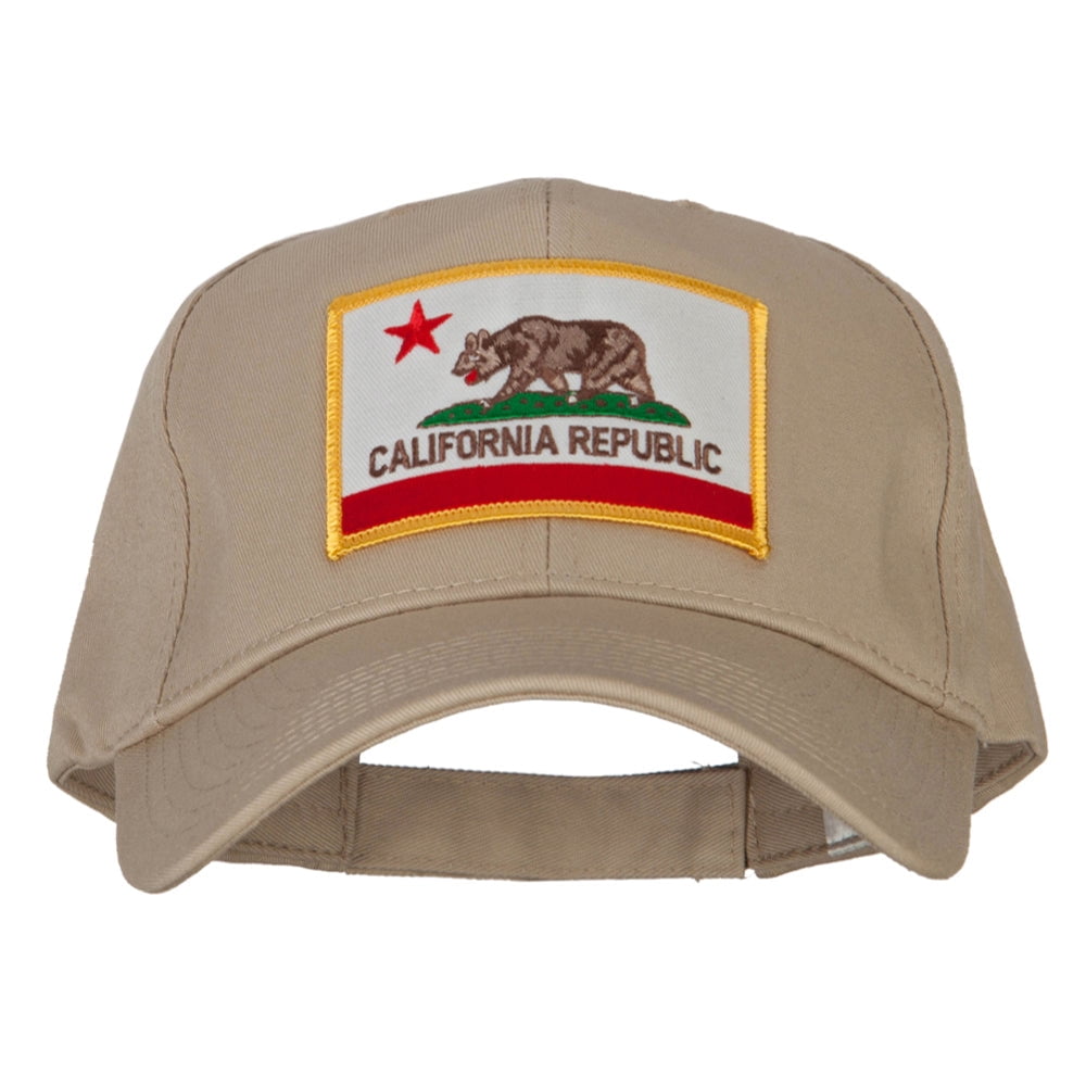 California State Flag Patched New Big Size High Profile Cap - Khaki XL ...