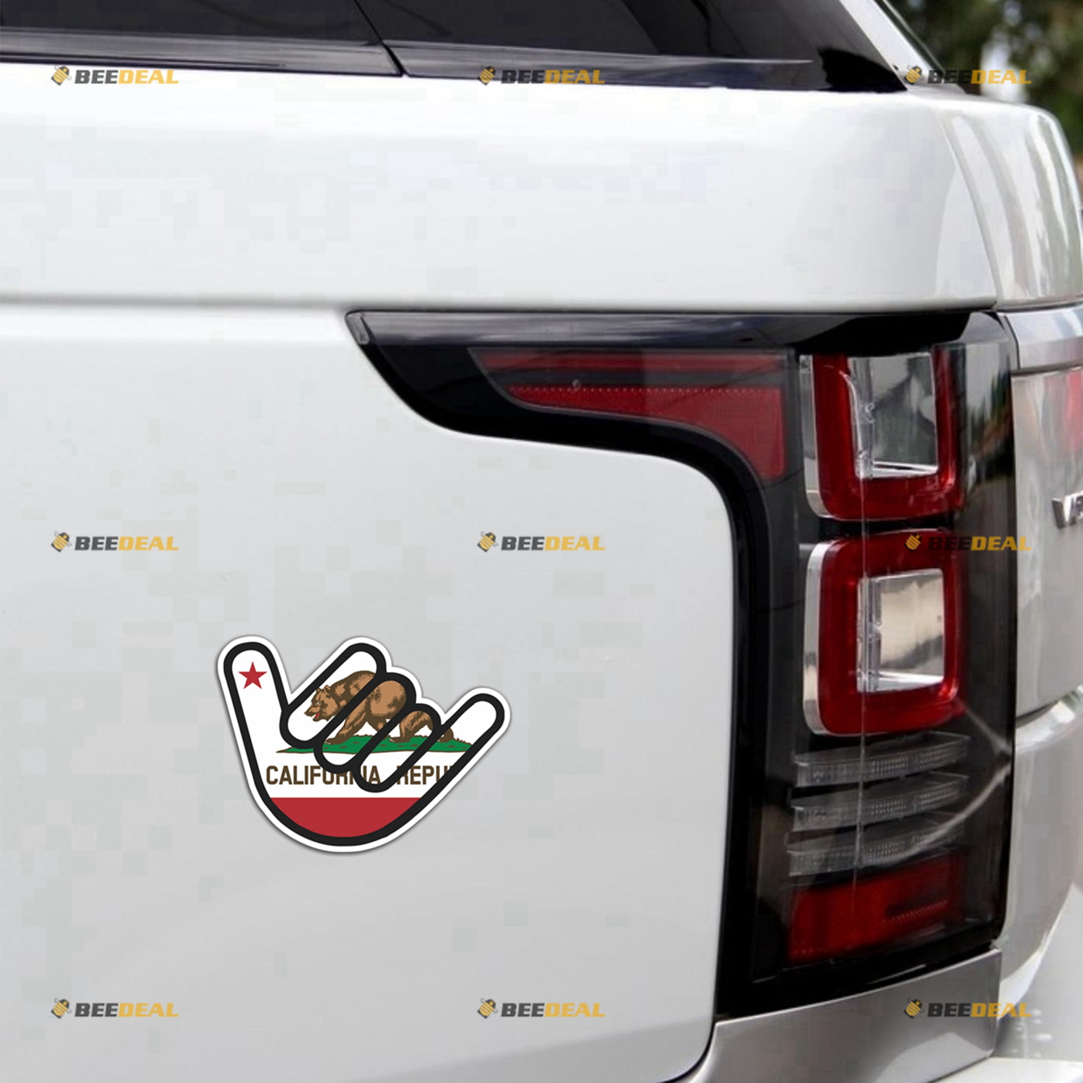 California State Flag Shaka Sign Hang Loose Car Magnet Magnetic Sticker ...