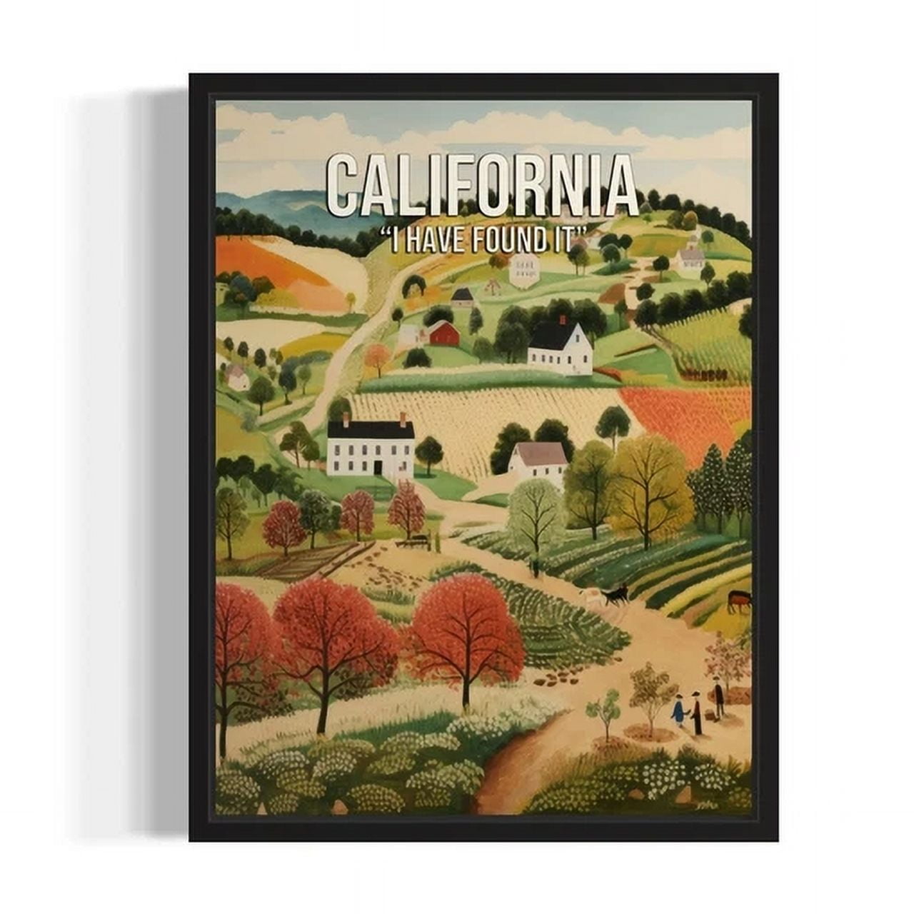 California State Landscape Poster Art Print Wall Art Painting Artwork ...