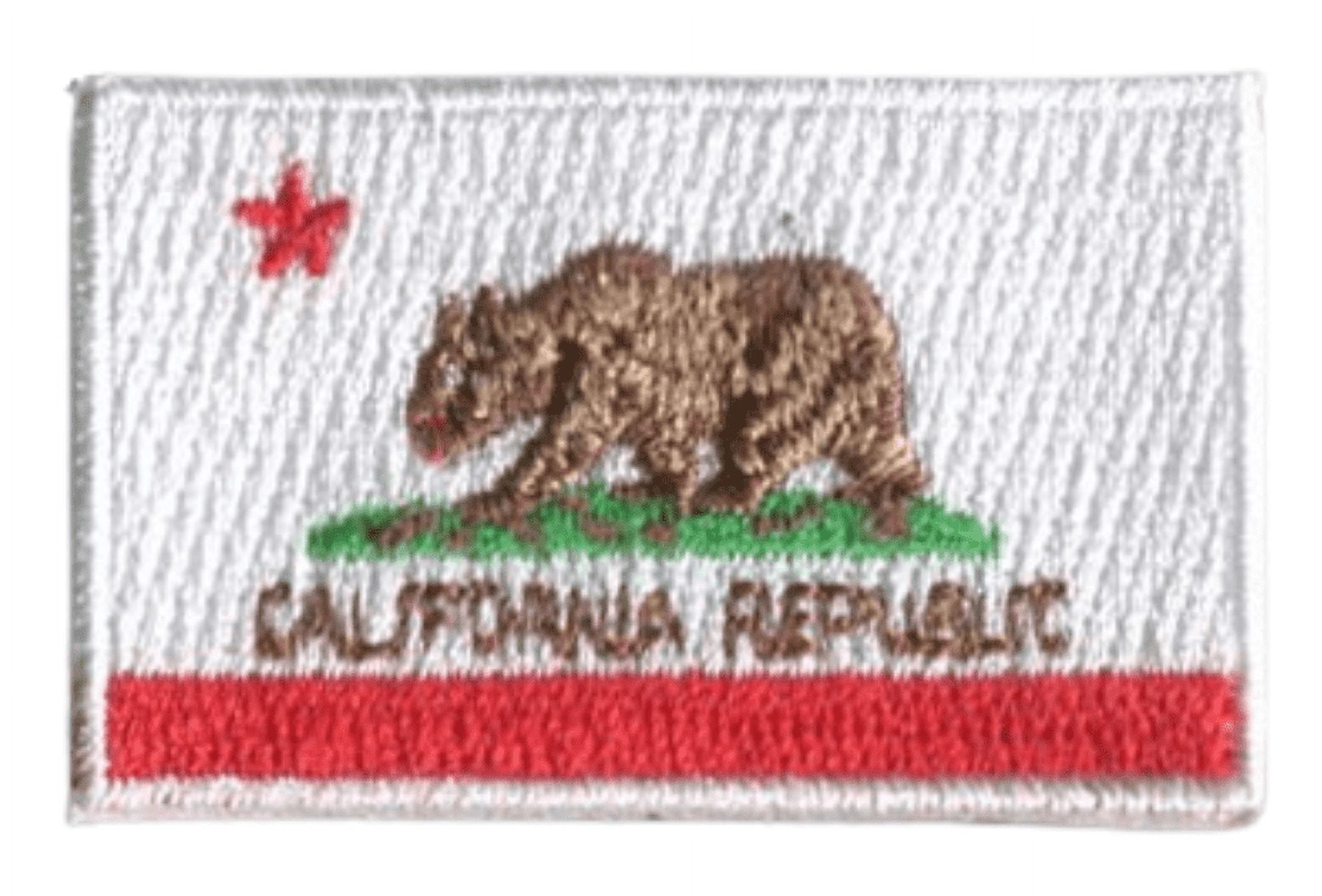California State MINI Flag 1.8"W x 1.102"H Patch (Not an Iron-on Patch ...