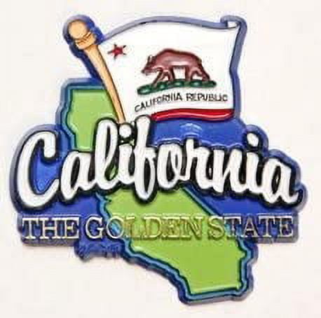 California State Map-Flag Fridge Collectible Souvenir Magnet - Walmart.com