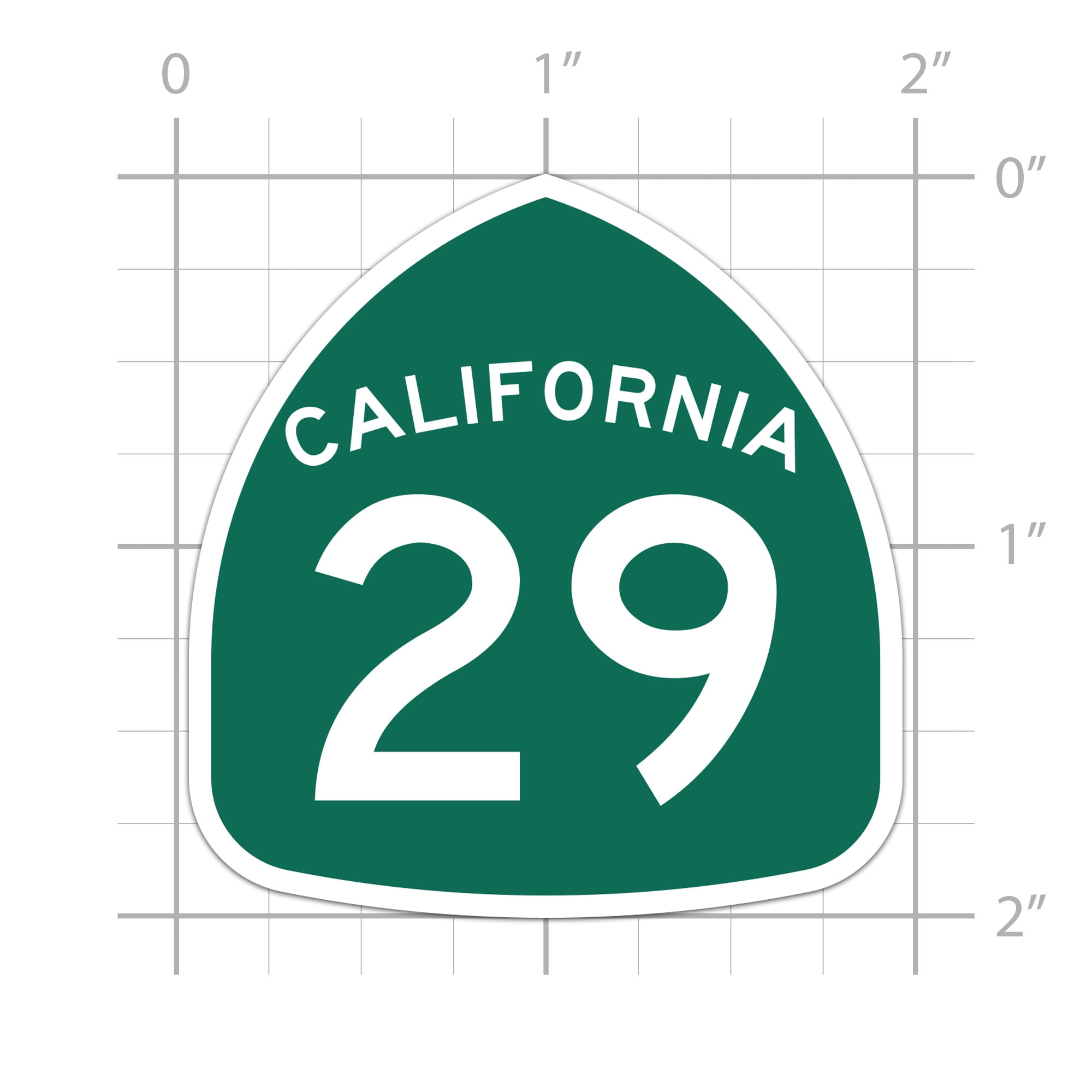 California State Route 29 Highway Sticker for water bottle phone ...
