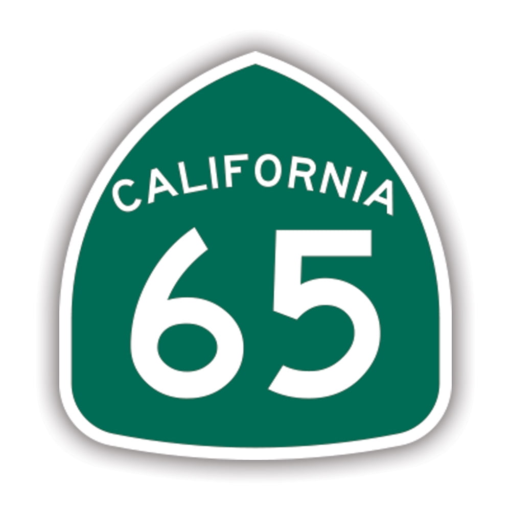 California State Route 65 Highway Sticker Decal - Self Adhesive Vinyl ...