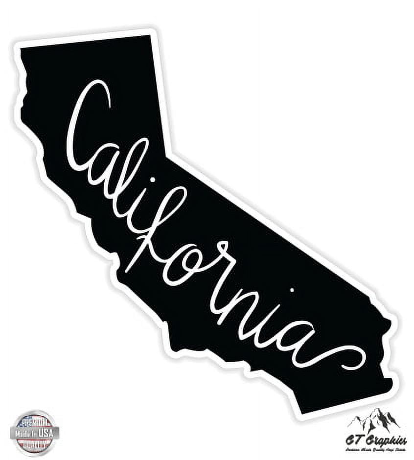 California State Shape - 8" Vinyl Sticker - For Car Laptop I-Pad ...
