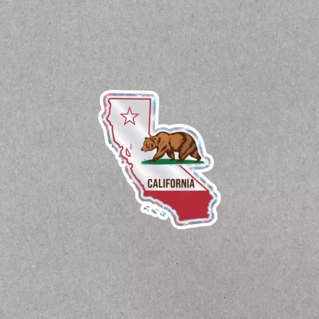 California State Sticker Featuring Brown Bear On Map Outlinephone Decal ...