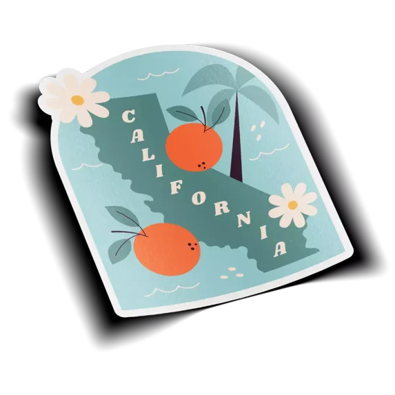 California State Sticker Travel Ca Souvenir Phone Decal Water Bottle ...