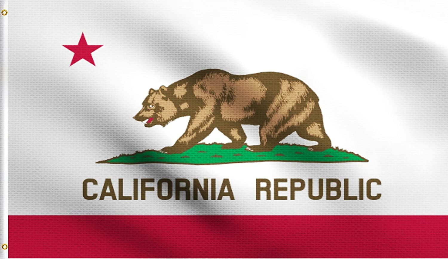 California State The Bear Flag Flag 4.85x8 ft ,100% Polyester Flag UV ...