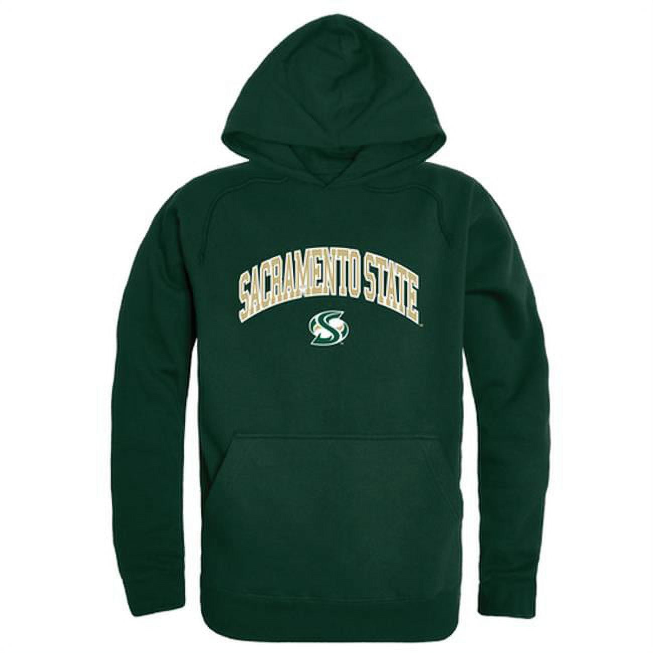 California State University, Sacramento Men Campus Hoodie, Forest White ...