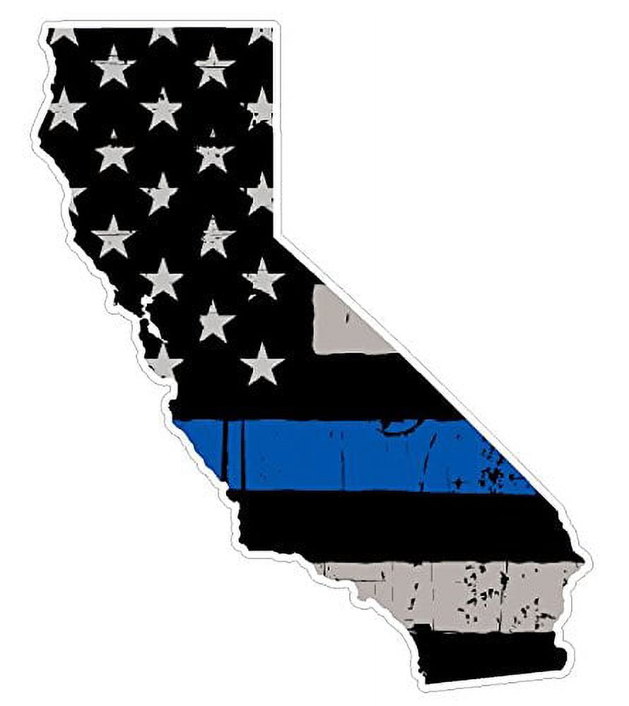 California State (V7) Thin Blue Line Vinyl Decal Sticker Car/Truck ...