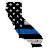 California State (V7) Thin Blue Line Vinyl Decal Sticker Car/Truck ...