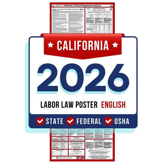 California State and Federal Labor Law Poster 2025 - Non-Laminated ...