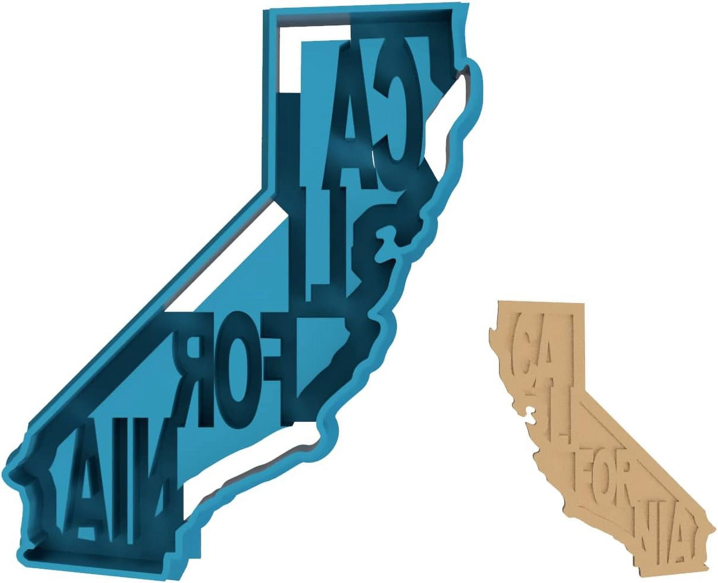 California State with Name Extruding Cookie Cutter - Cali The Golden ...