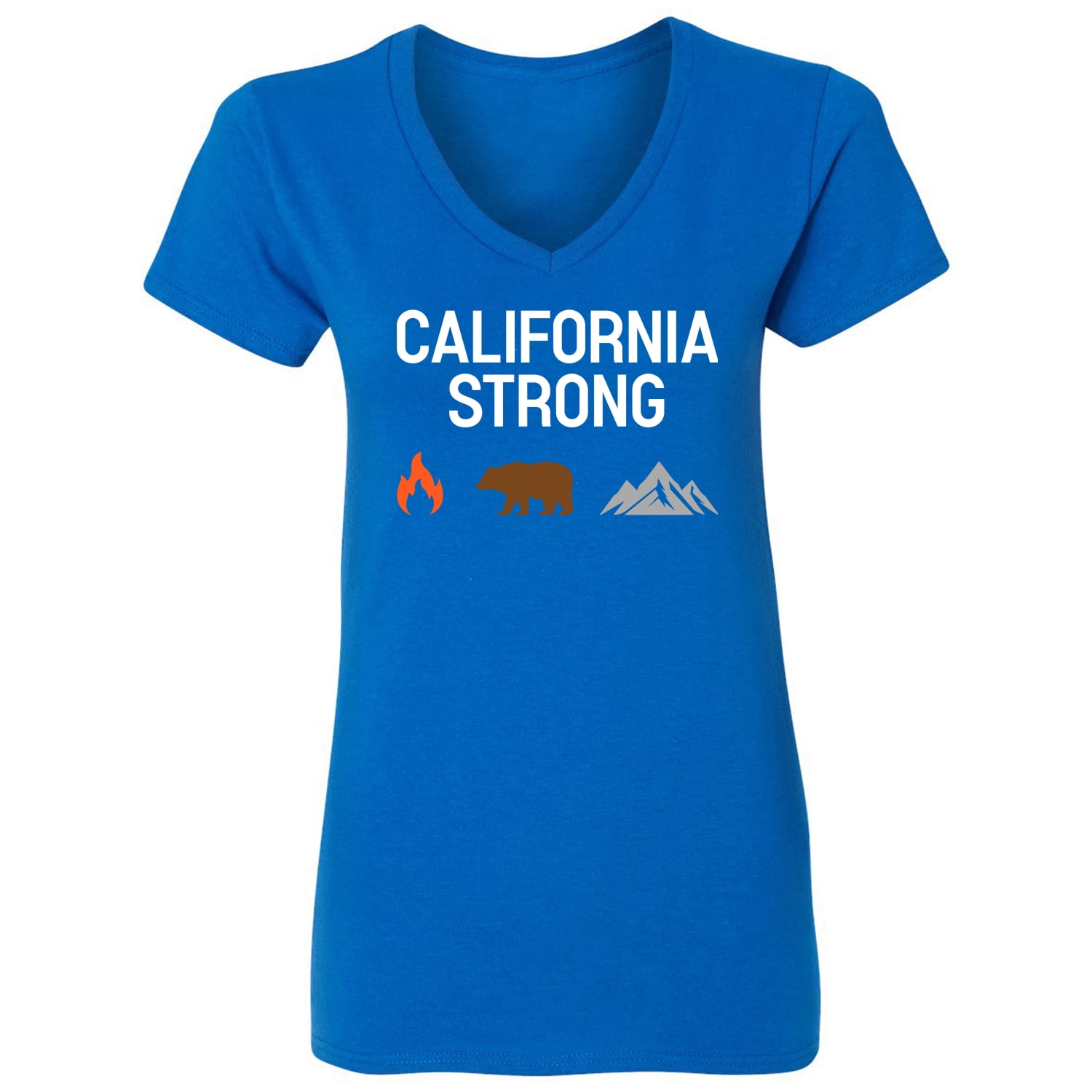 California Strong Tee Pray For Los Angeles Survivors Ladies' V-Neck ...