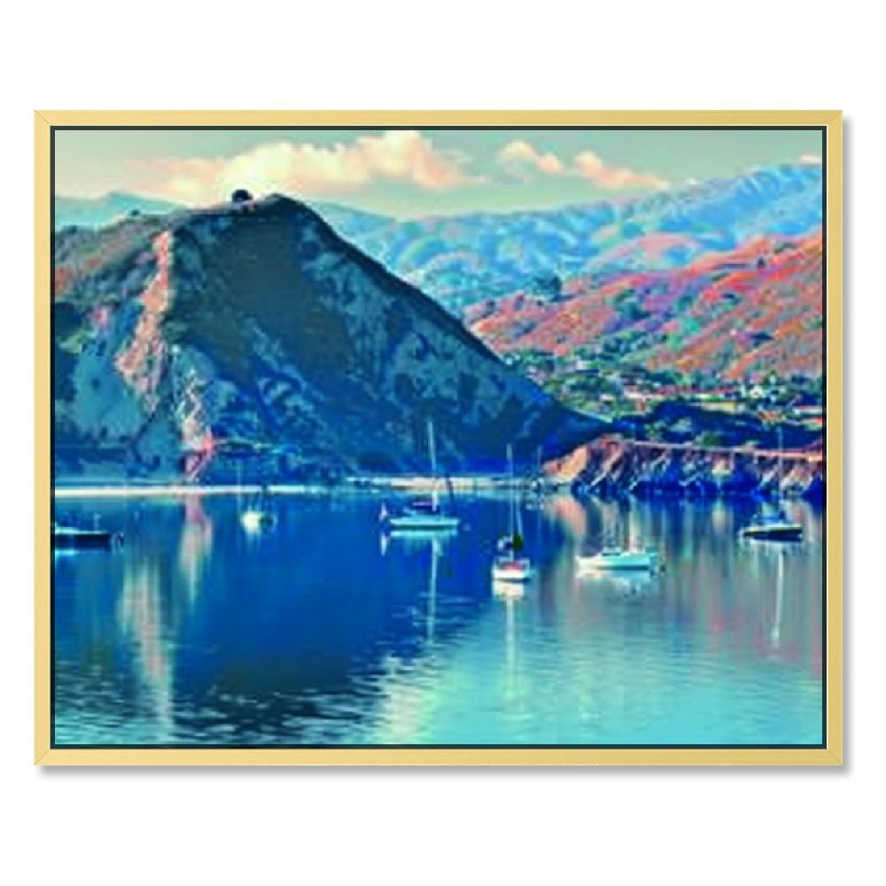 California Sunset Color Avila Pier Painting Canvas Painting Posters and ...