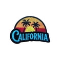 California Sunset With Palm Trees Embroidery Patch, Iron On Sew On ...