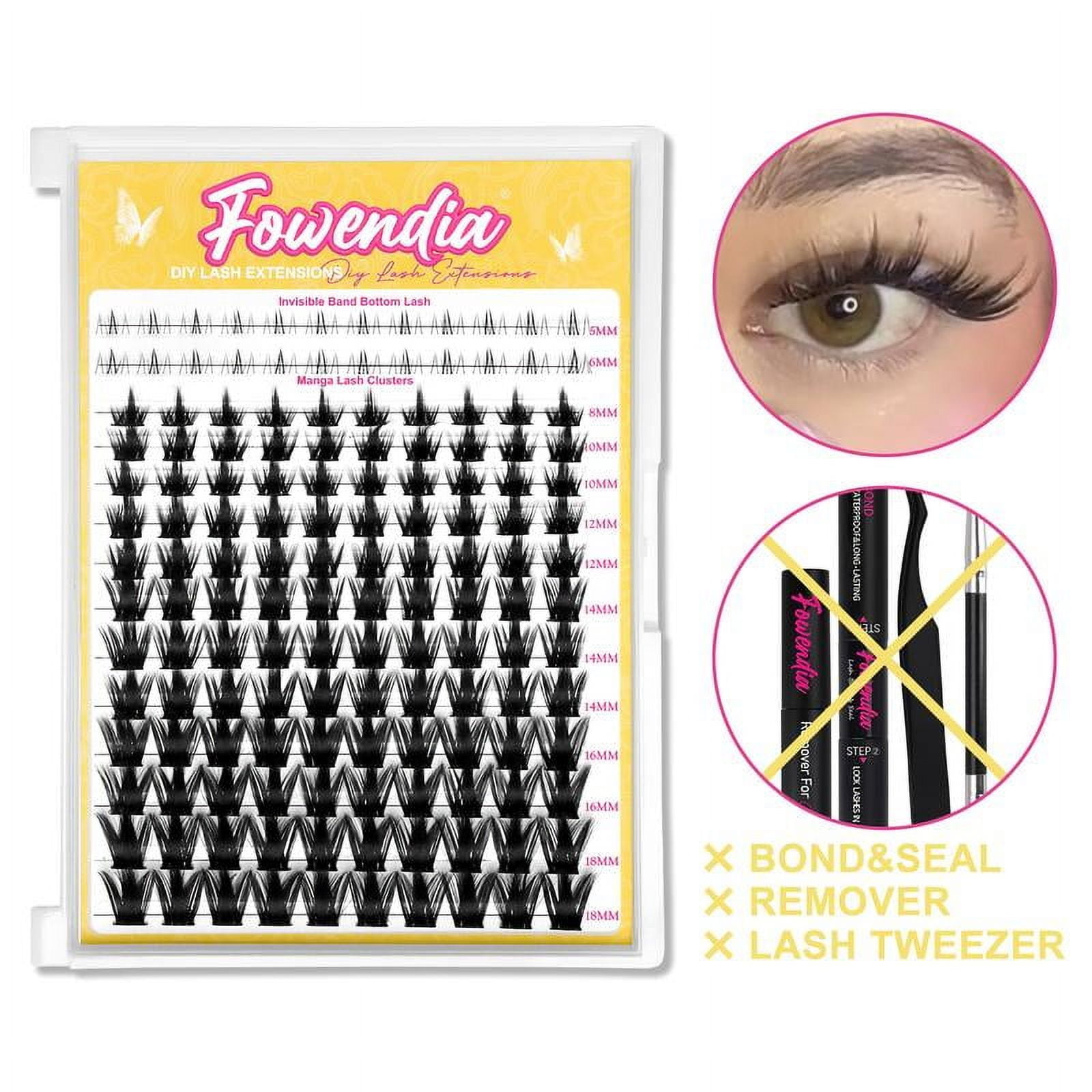 California Sunset Wanna Be Manga Lashes Cluster Lashes C D Curl DIY Lash Extension Kit and Lash ...