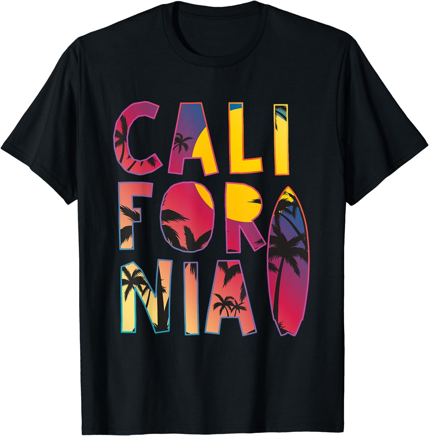 California Surfing Vintage Retro Surf Summer Gift T-Shirt - Walmart.com