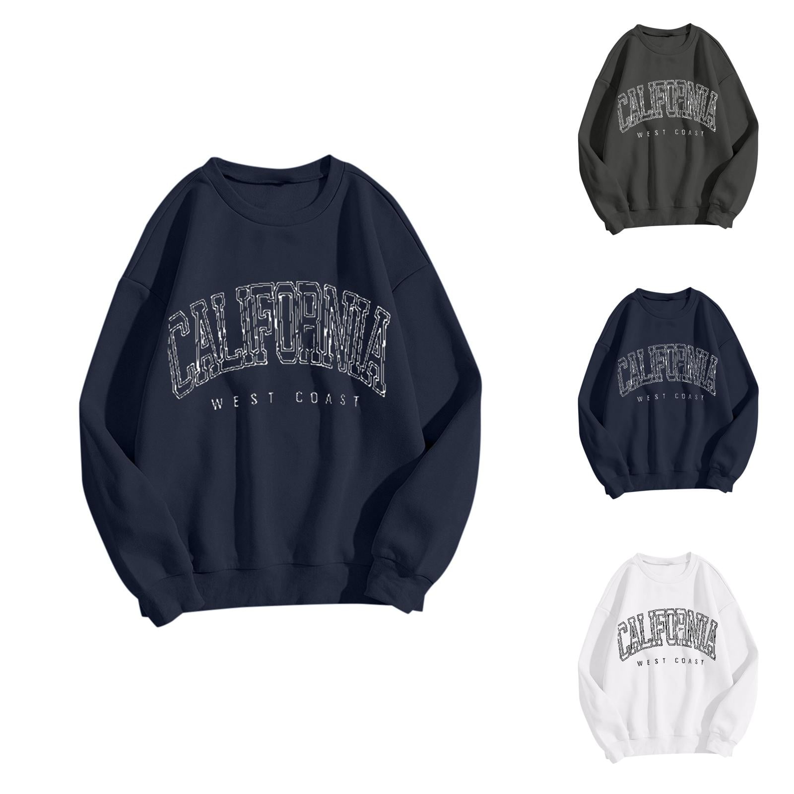 California Sweatshirts for Women 2025 Long Sleeve Crewneck Graphic ...