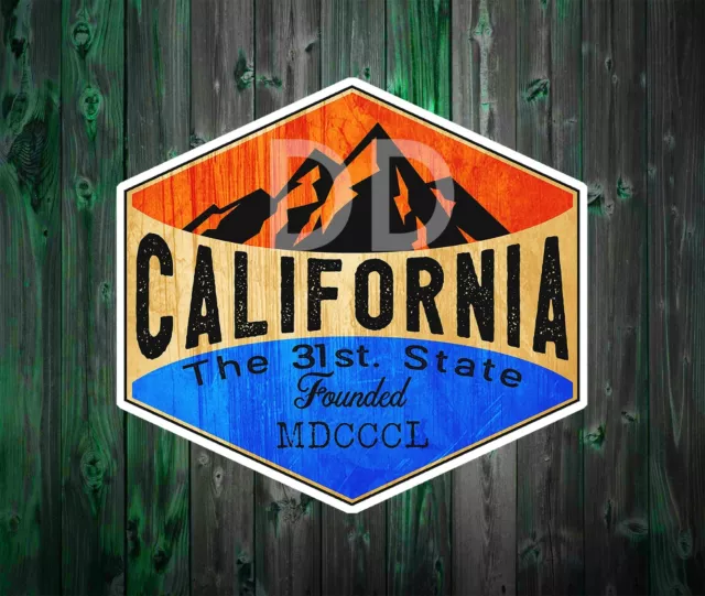 California The St. State Sticker Decal Mountains Sticker / Phone Decal ...