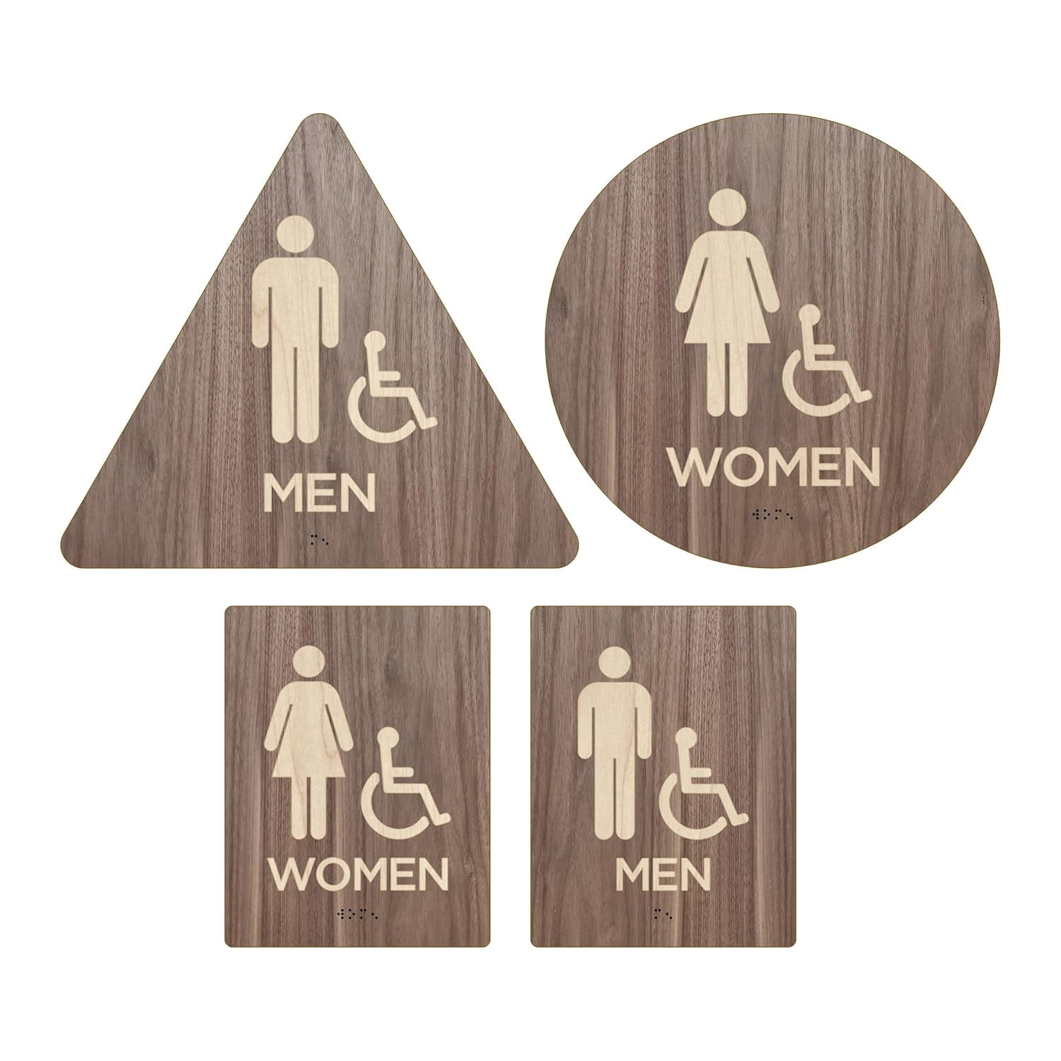 California Title 24 Restroom Signs - ADA Compliant Bathroom Set of 4 ...