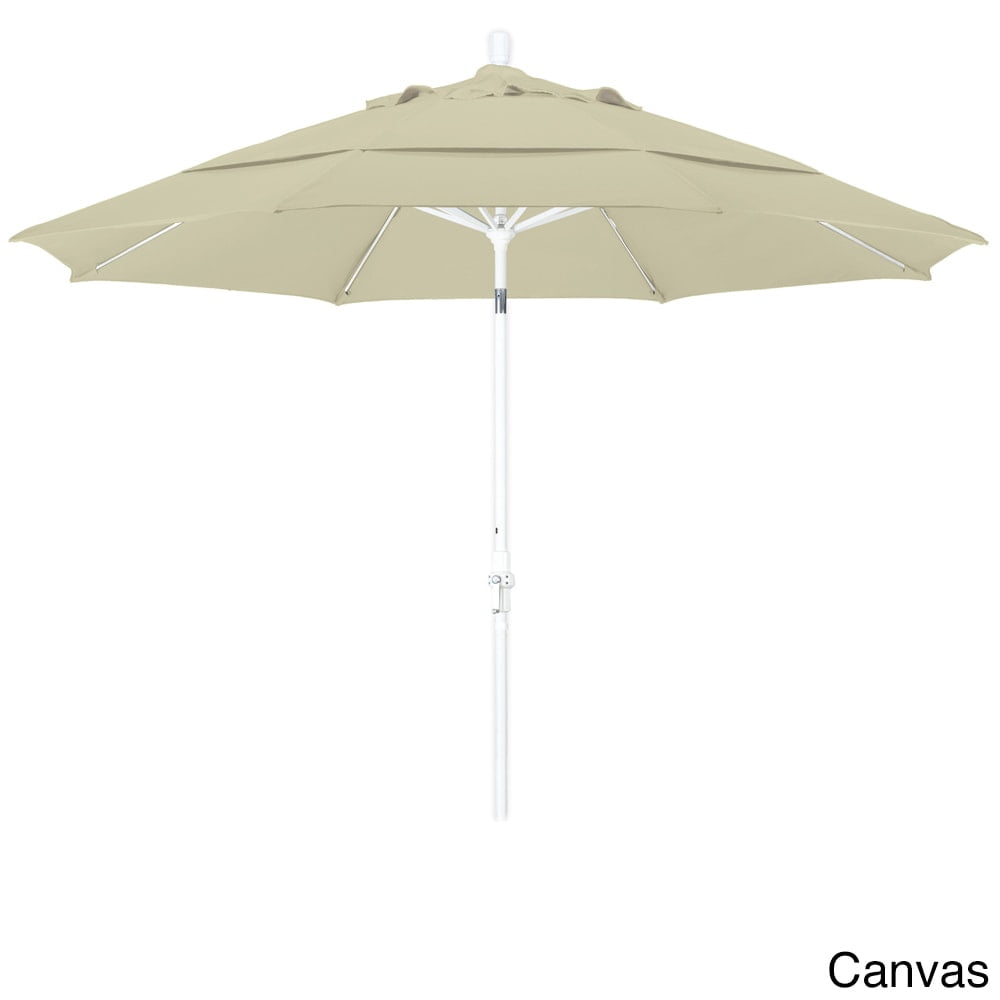 California Umbrella 11' Rd. Alum/Fiberglass Rib Patio Umb,Crank Lift ...