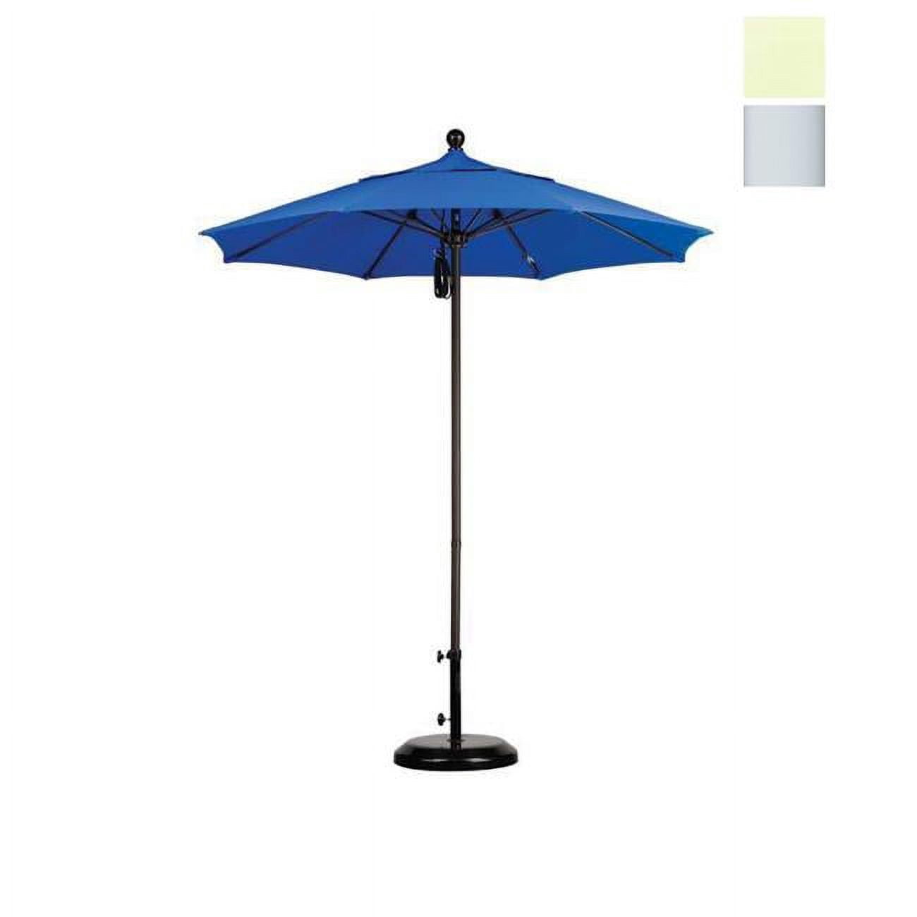 California Umbrella 7.5 ft. Fiberglass Market Umbrella Pulley Open ...