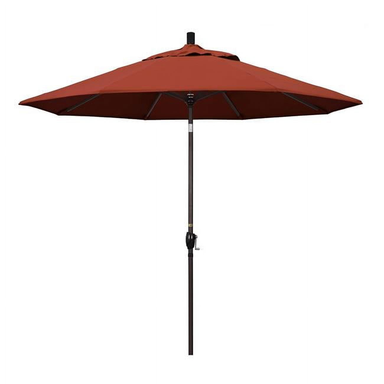 California Umbrella 9 ft. Aluminum Market Umbrella Push Tilt - M Black ...