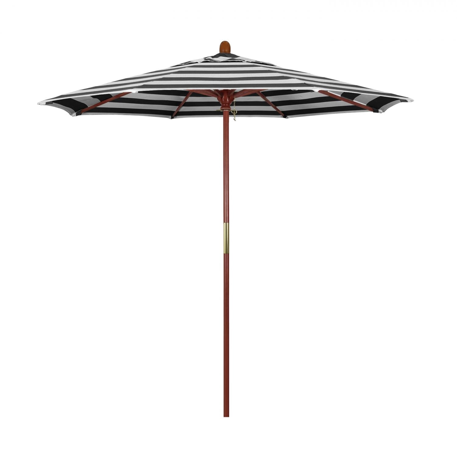 7.5' Grove Series Patio Umbrella With Wood Pole Hardwood Ribs Push Lift ...