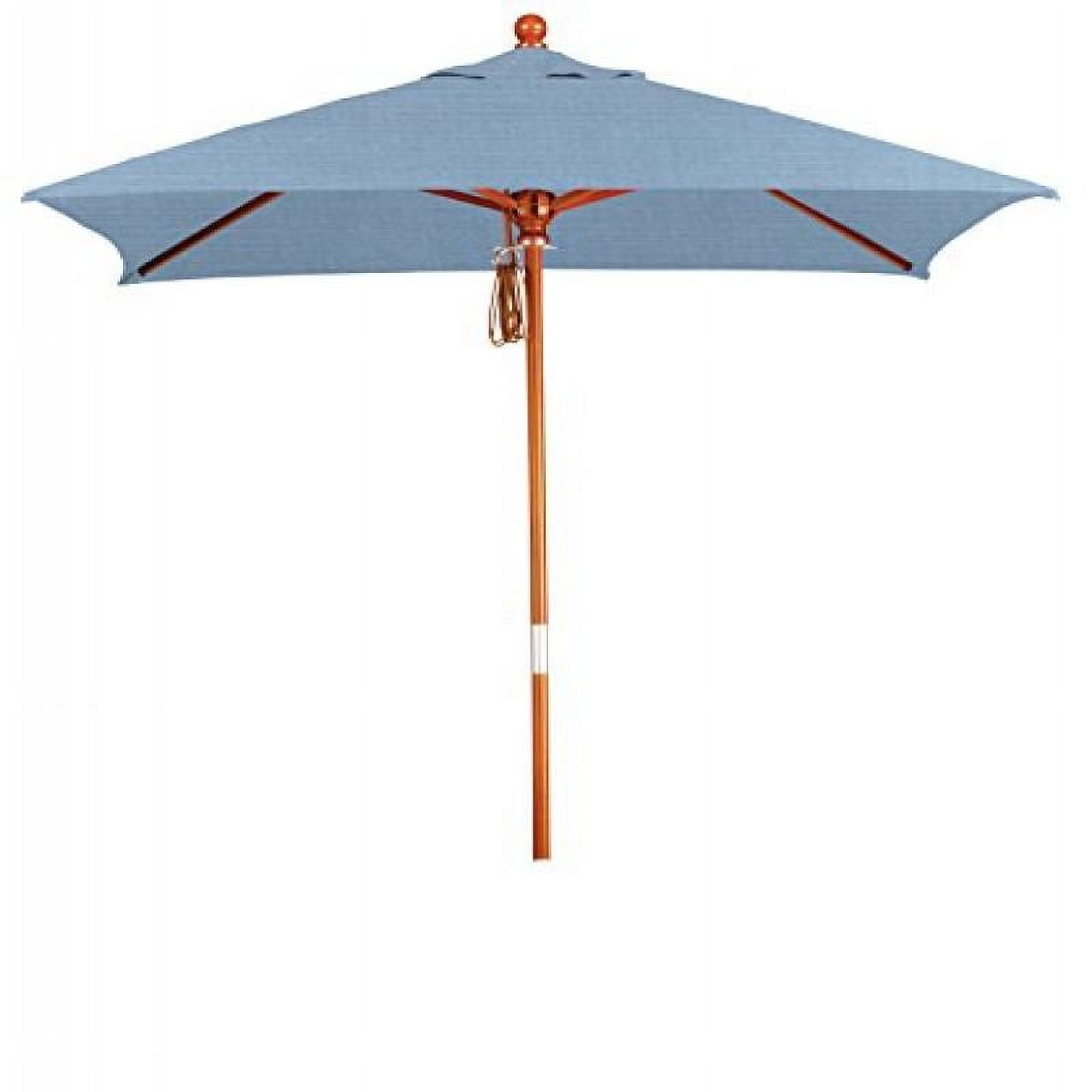 California Umbrella MARE604-5410 6 ft. Square Hardwood Frame Market Umbrella, Stainless Steel ...