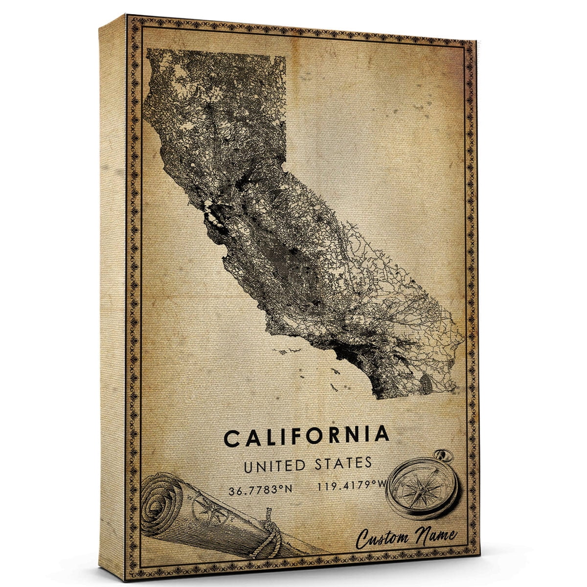 California United States Map Poster, California United States road Map ...
