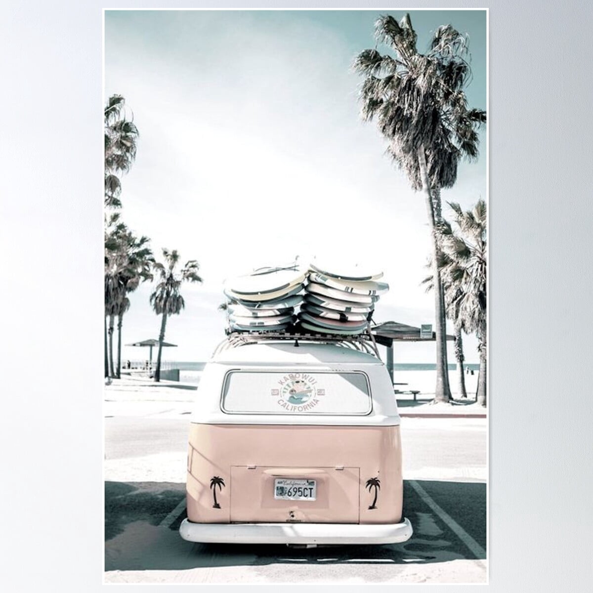 California Vibes Poster Wall Art, Modern Wall Decor For Living Room ...