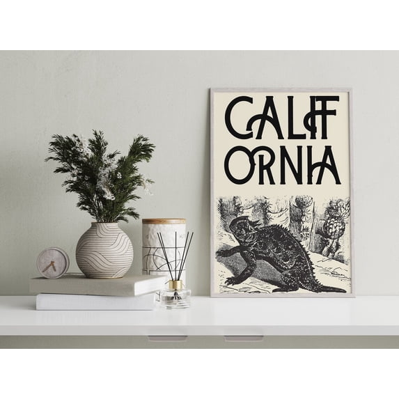 California Vintage Travel Wall Art, Stretched Canvas Size 16x24 ...