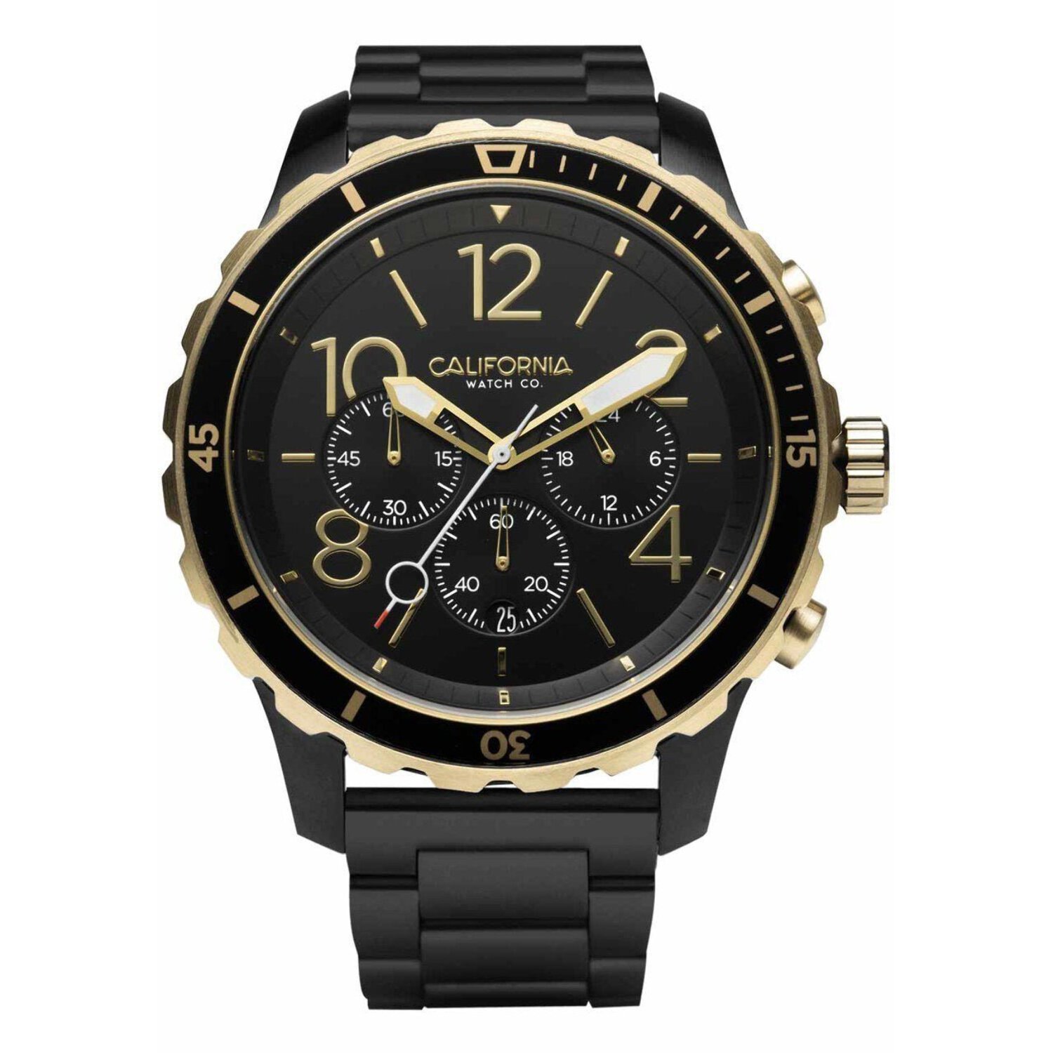 California Watch Co. Mavericks Chrono SS All Black Gold - Walmart.com
