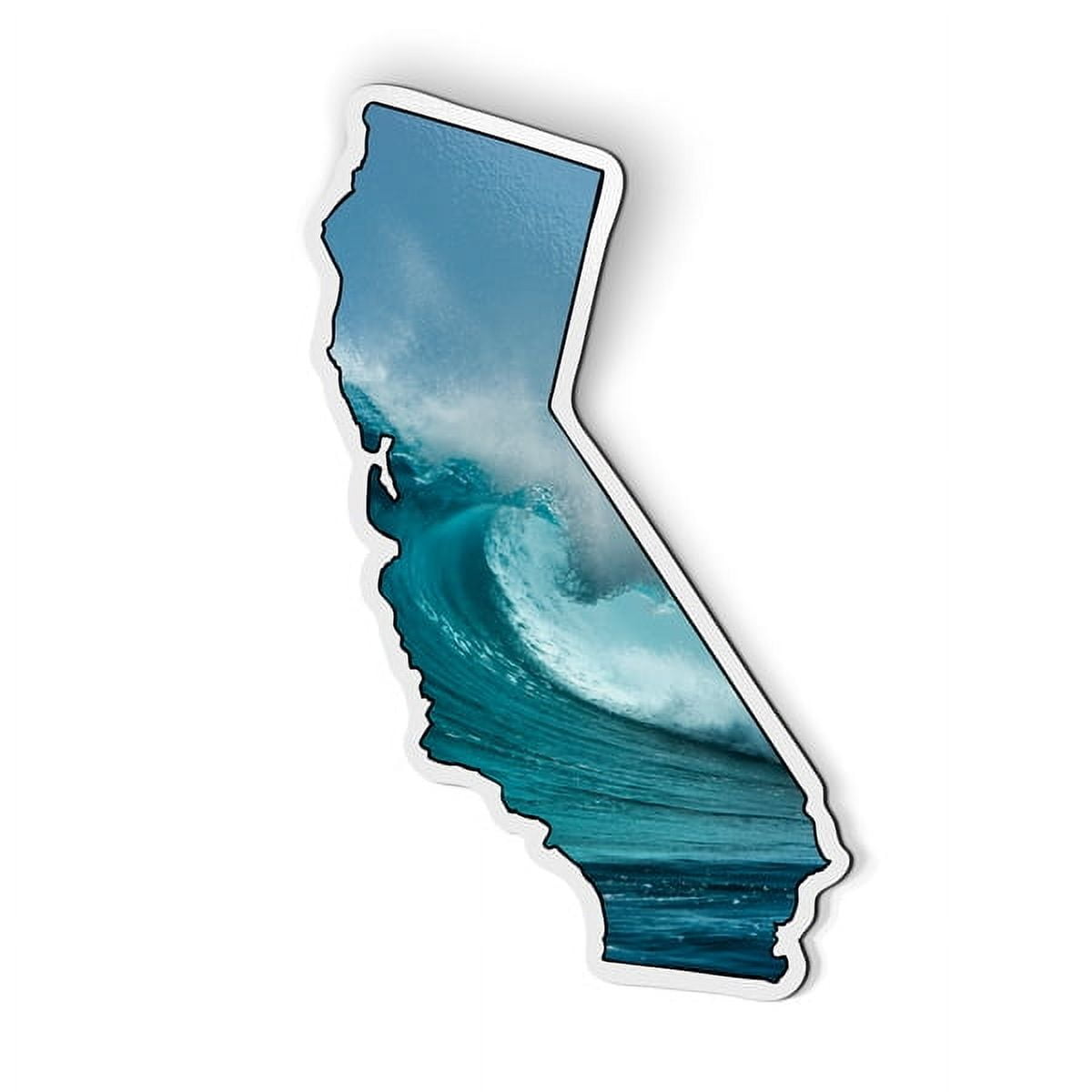 California Wave Beach Ocean Surf - 5.5" Magnet for Car Locker ...