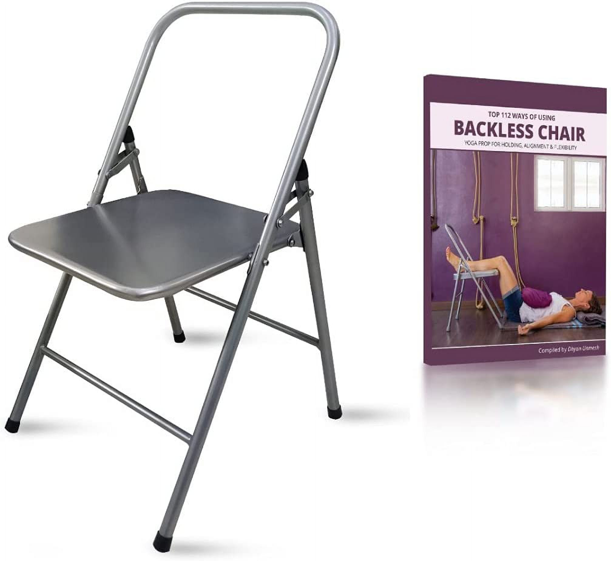 California Wellness Backless Yoga Chair with Yoga Book | Portable ...