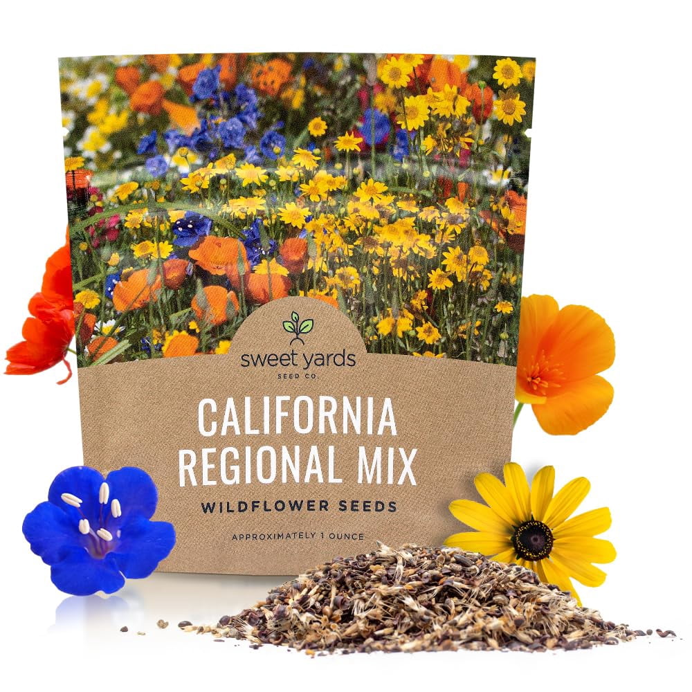 California Wildflower Mixture - Bulk 1 MVR1 Ounce Packet - Over 7,000 ...