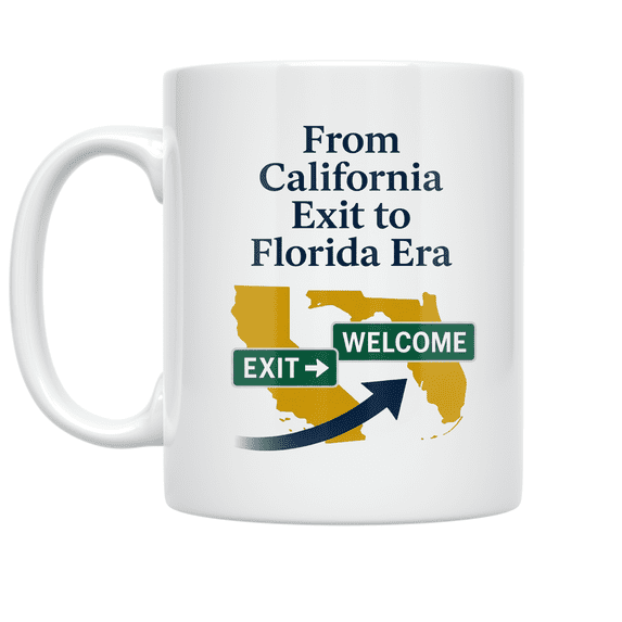California to Florida Journey Design - Travel Enthusiast - 11 oz ...
