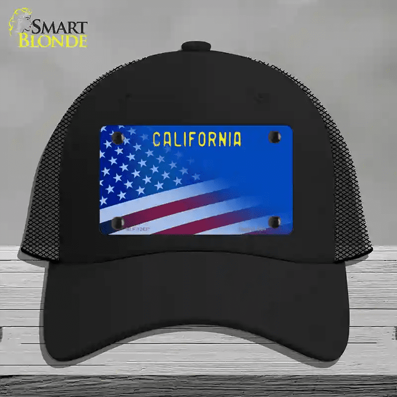 California with Blue California Plate Novelty License Plate Hat Mesh ...