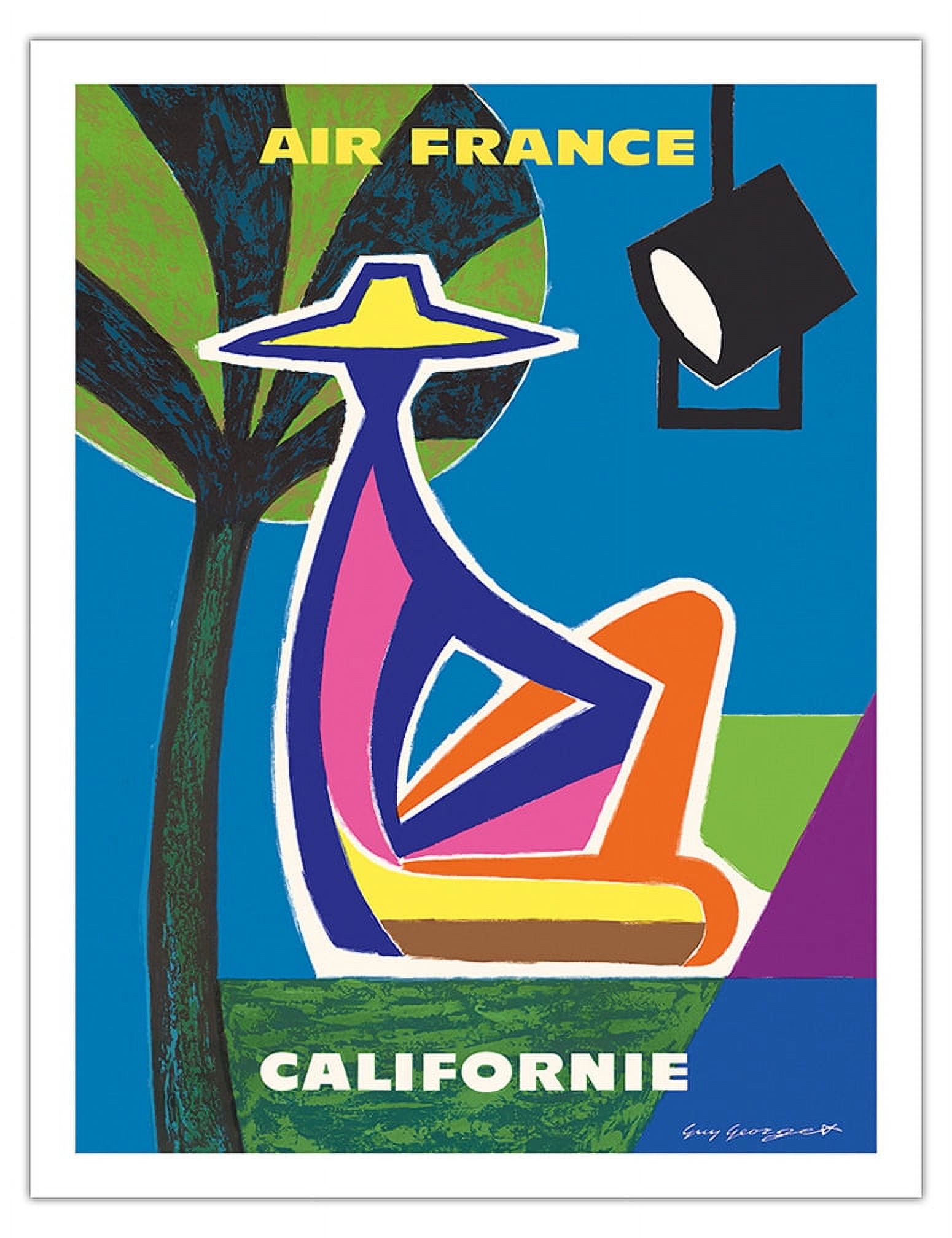 Californie (California) - France - Vintage Airline Travel Poster by Guy ...