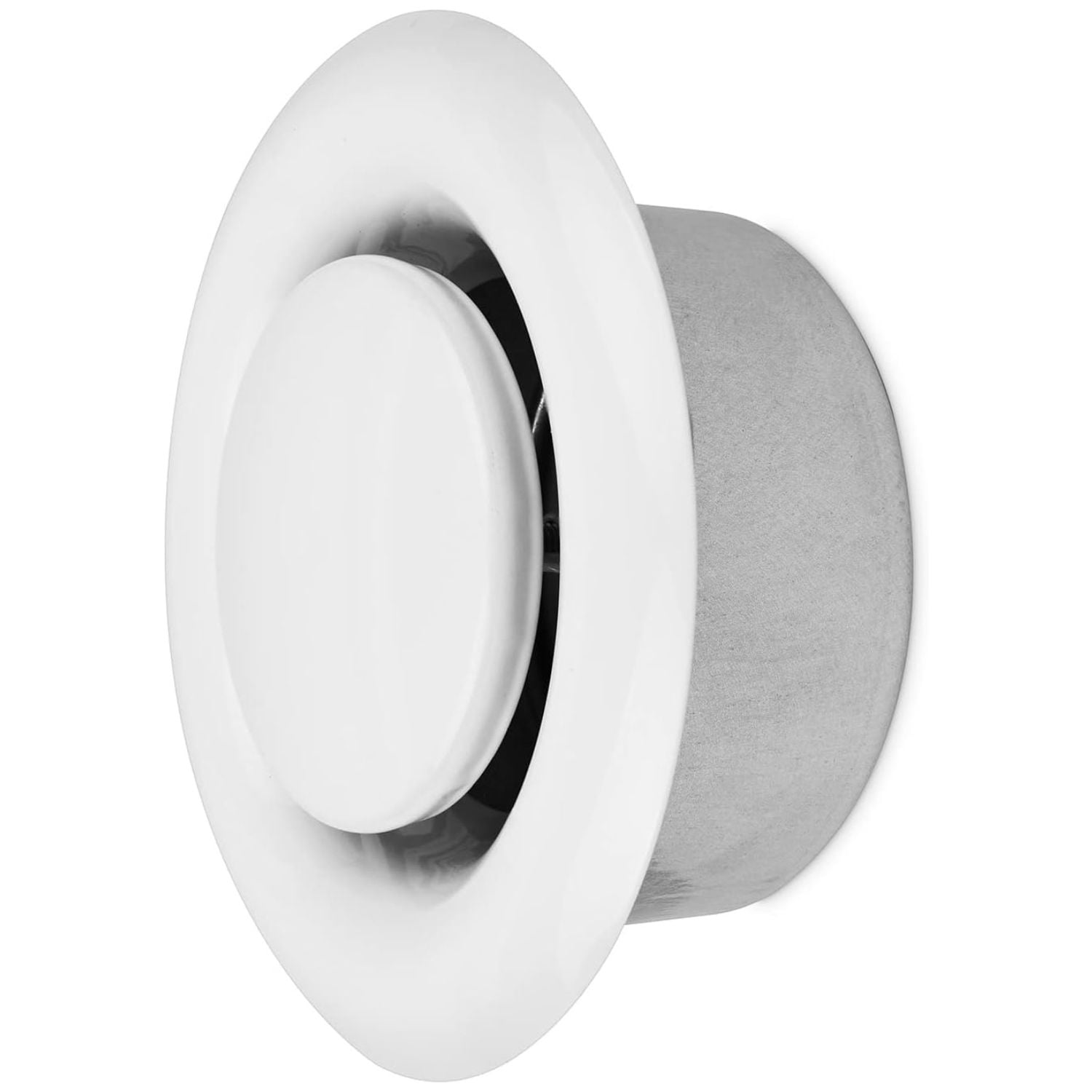 Calimaero TVSA 4 Inch Adjustable Round Steel Vent Valve w/ Mounting ...