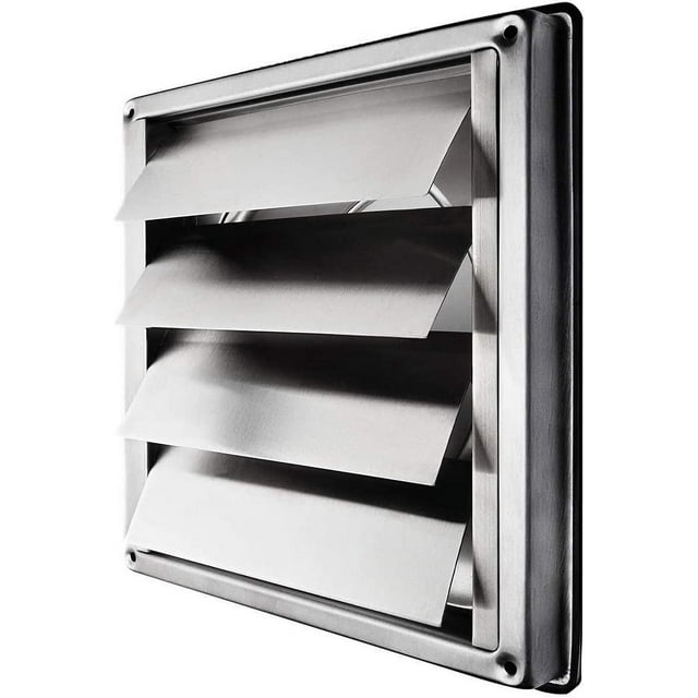 Calimaero VKE 4" Inch Air Vent with Outside Cap, Stainless Steel Grille ...