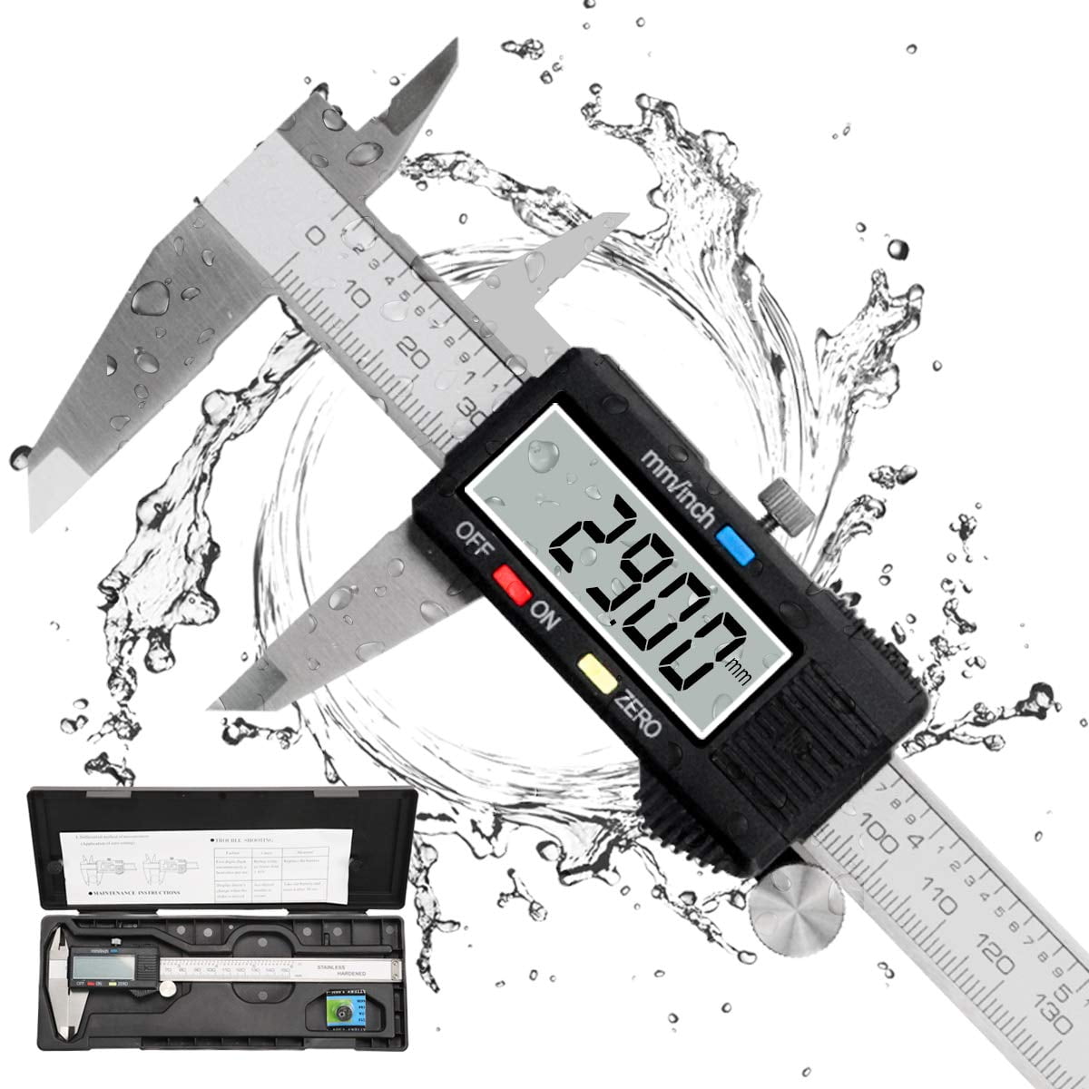 Caliper Measuring Tool – 6 Inch Stainless Steel Vernier Micrometer ...