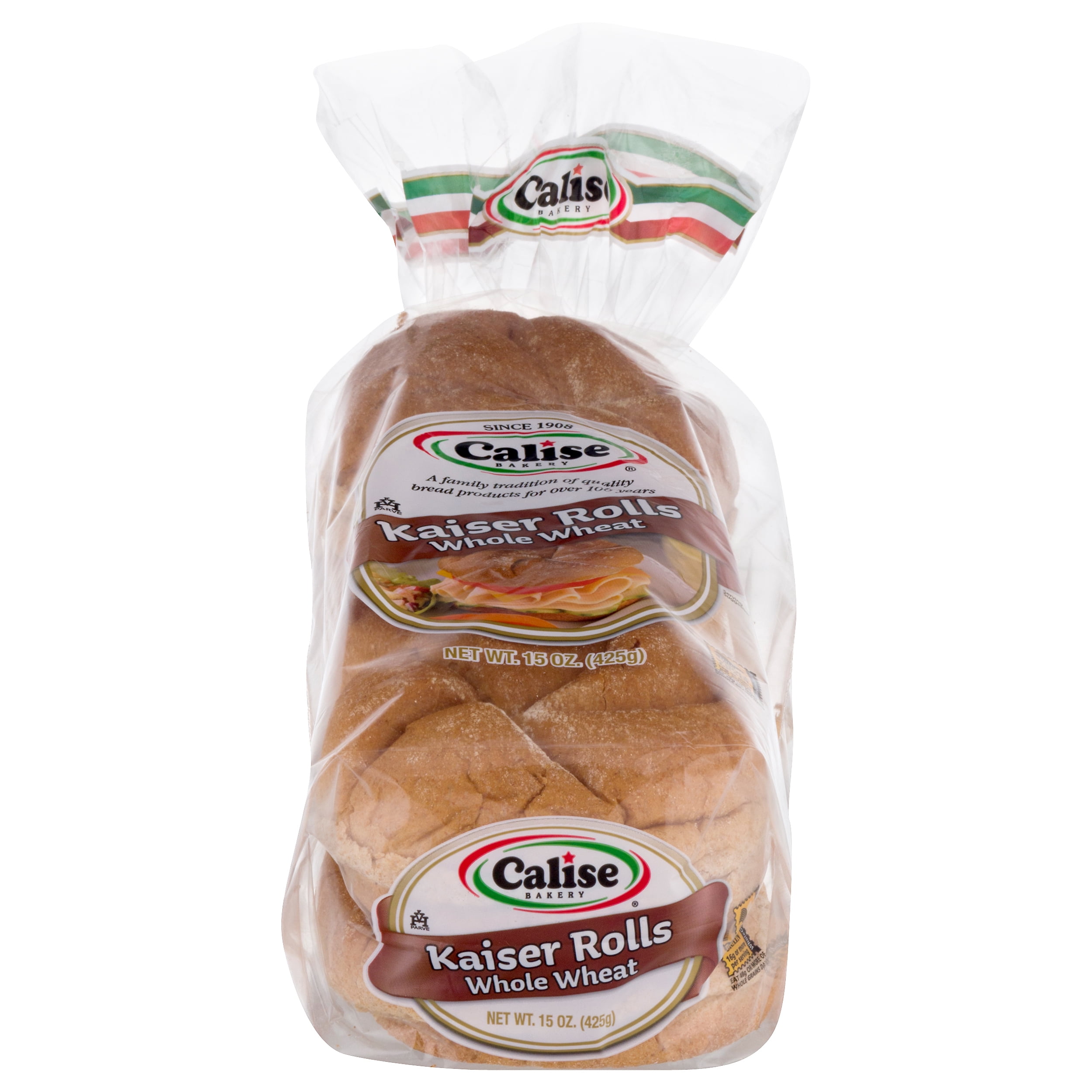 Calise Bakery Whole Wheat Kaiser Rolls 15 oz - Walmart.com
