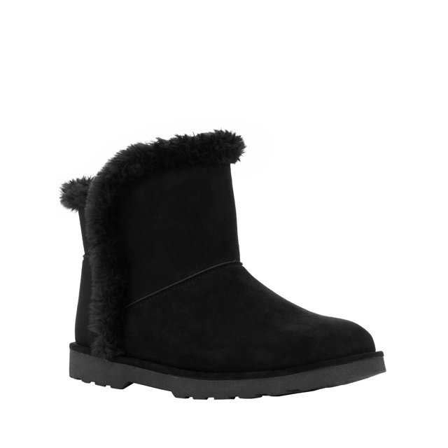 Calistoga Vegan Suede Faux Fur Lining and Trim Ankle Bootie (Women's ...