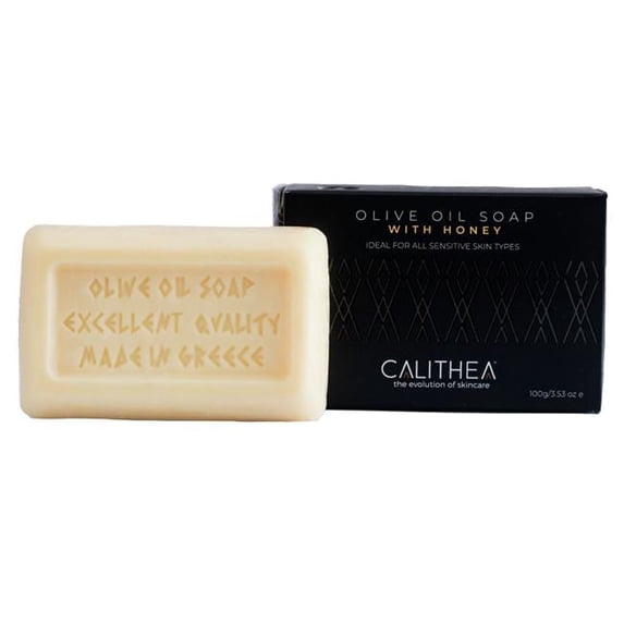 Calithea Skare Olive Oil Soap with Honey, 100 Percent Natural Content ...